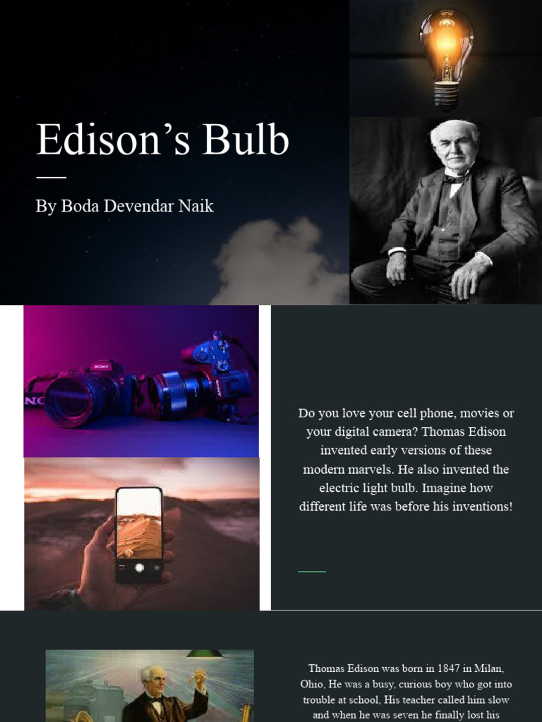 Thomas Edison and the Light Bulb | PDF | Home & Garden