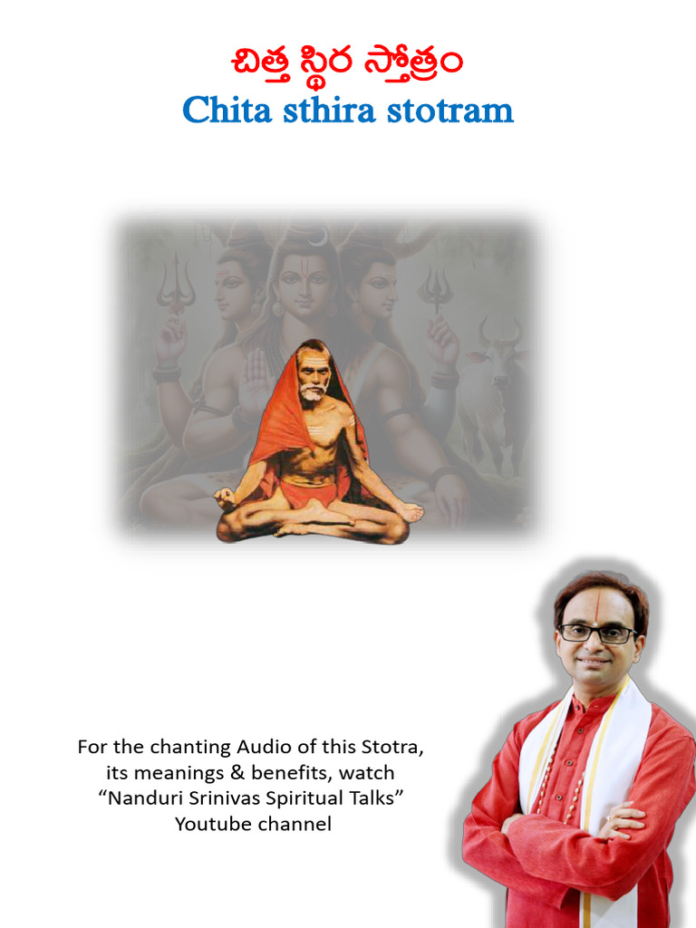 139_Chitta sthira stotram in Tel, Eng Kannada, Hindi Languages | PDF