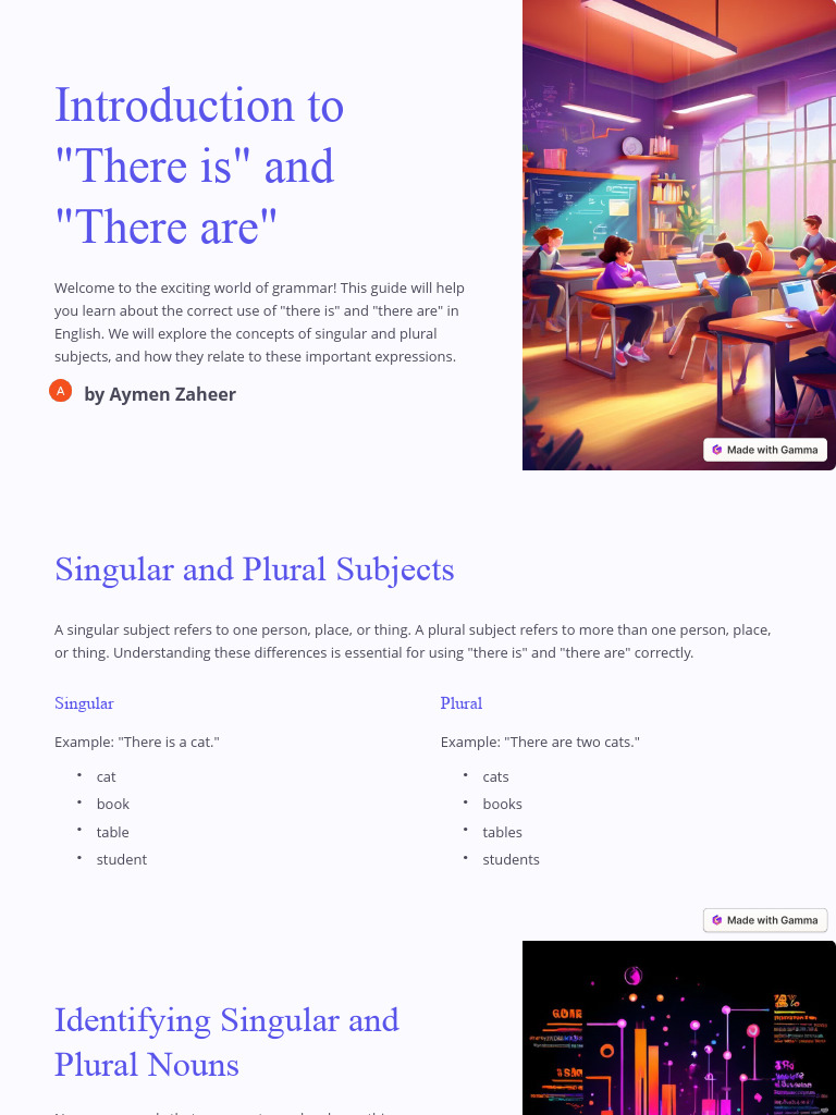 Introduction to There is and There Are (1) | PDF | Plural | Grammatical Number