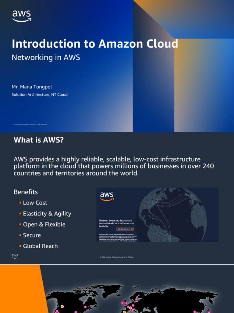 AWS-Intro and Networking DataCamp2024 | PDF | Amazon Web Services | Cloud Computing