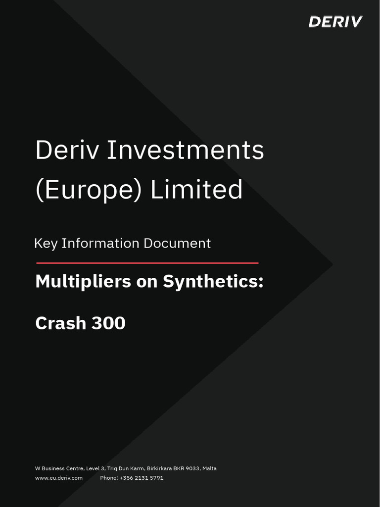 Kid Deriv Multipliers Synthetics Crash 300 | PDF | Financial Risk ...