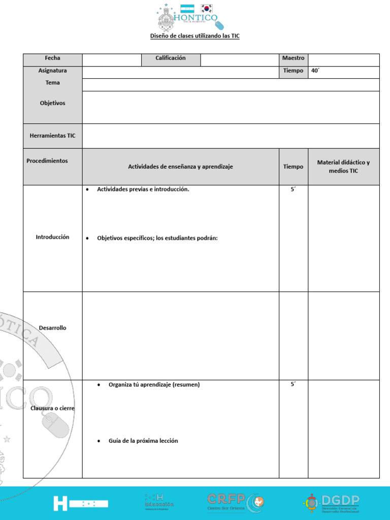 Hoja para Lección Con Formato Dominio de Las TIC | PDF