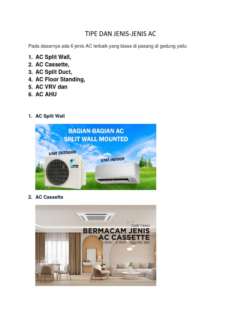 7 Jenis-Jenis AC | PDF