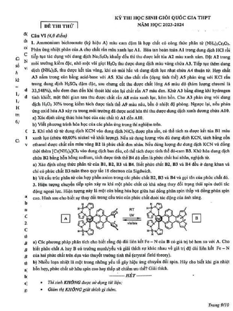 Thi TH QG - 2324 | PDF