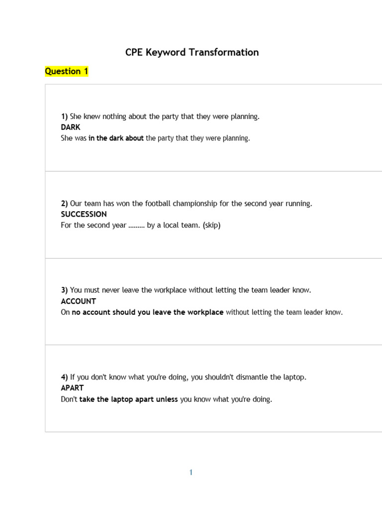 CPE Keyword Transformation | PDF