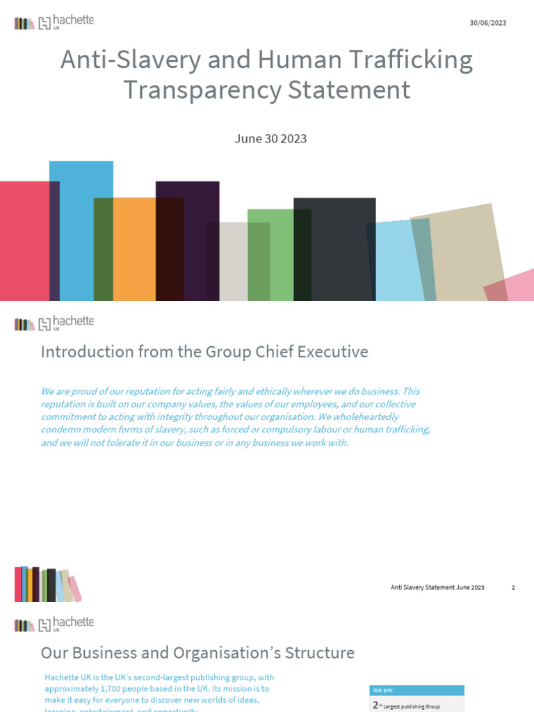 Anti Slavery Statement June 2023 Signed | PDF | Supply Chain ...
