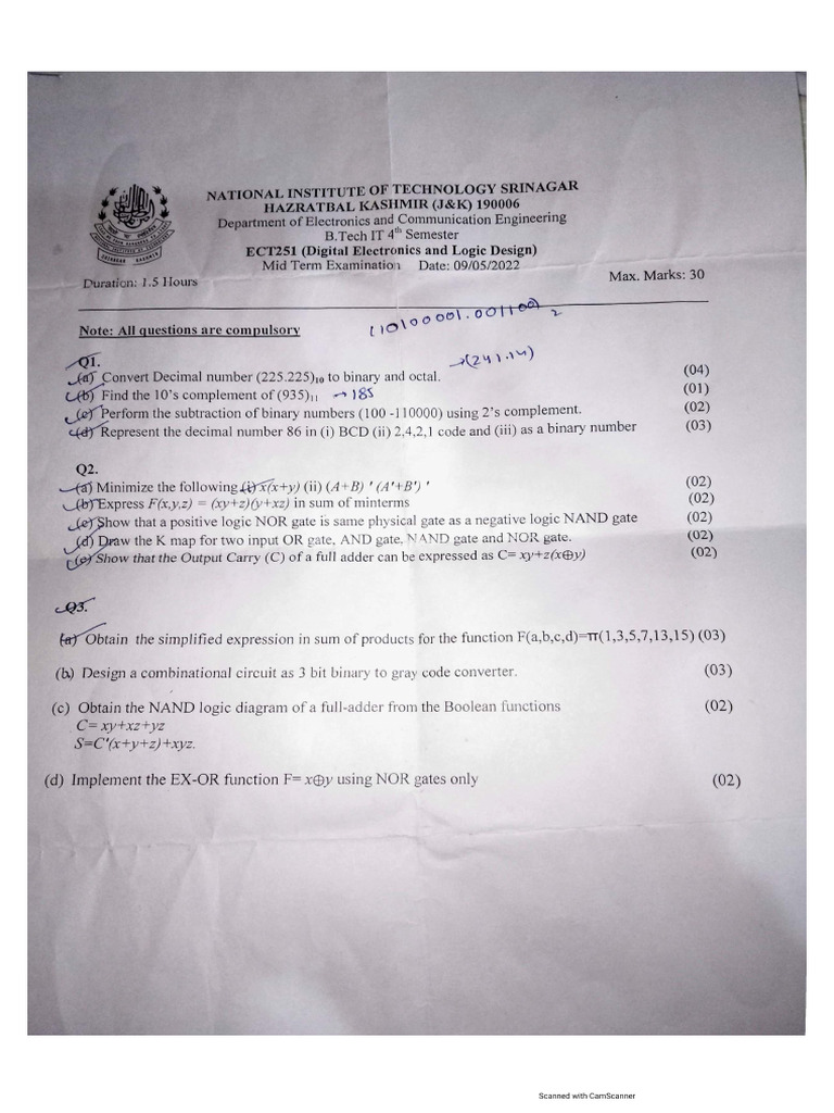 Digital Electronics Papers | PDF
