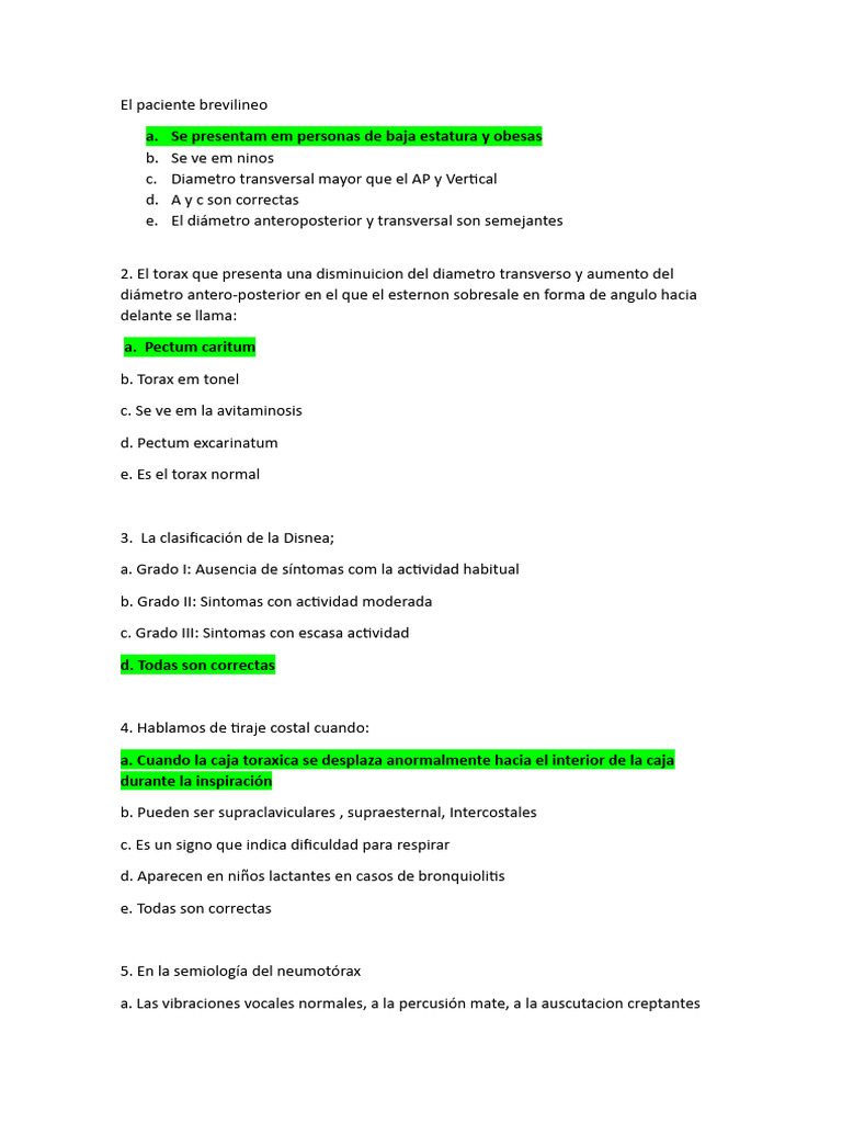 2 Parcial de Semio QX | PDF | Enfermedades y trastornos | Neumología