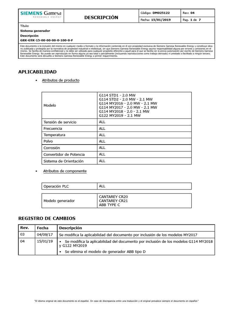 Generador - Descripciขn | PDF | Generador eléctrico | Inductor