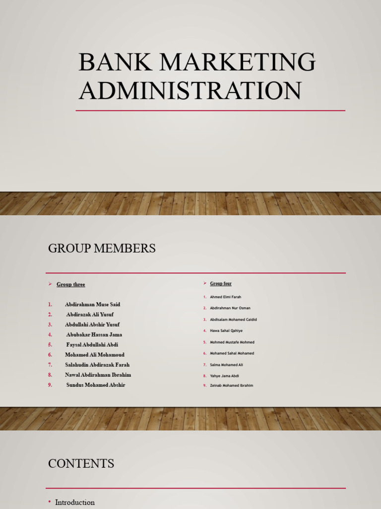 Bank Marketing Administration.. | PDF | Banks | Marketing