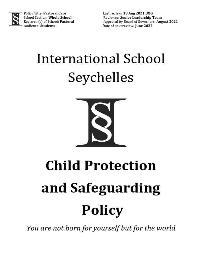 1 - Child Protection and Safeguarding Policy | PDF | Child Abuse ...