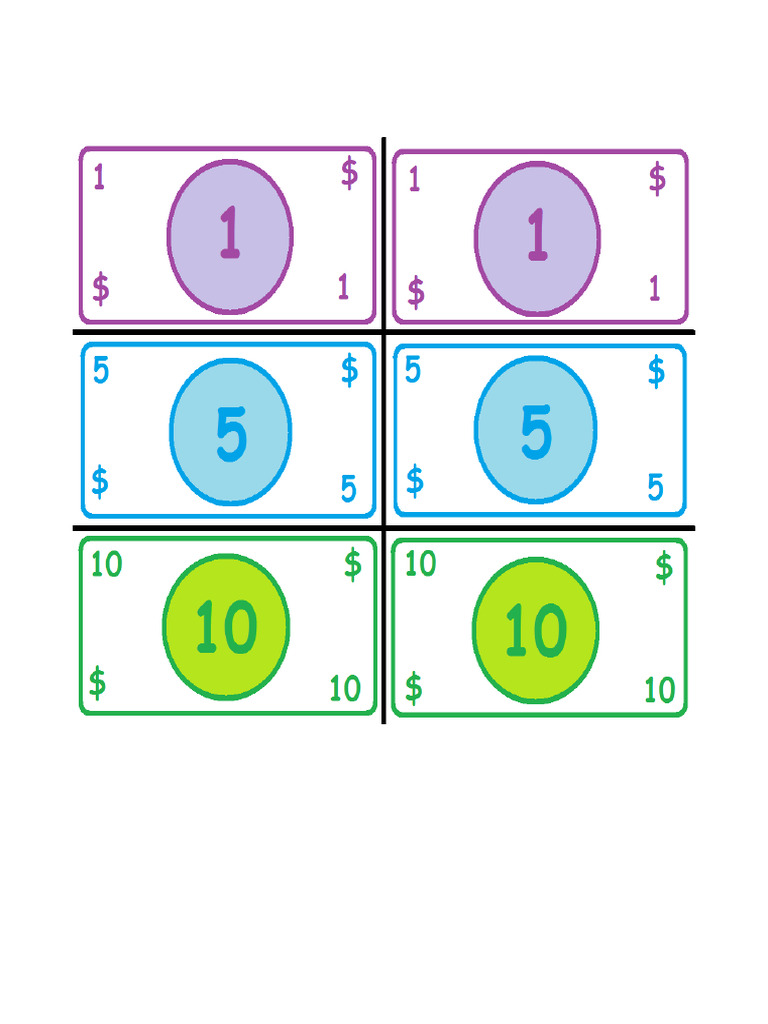 Kids Printable Play Money Template - 109768.png | PDF