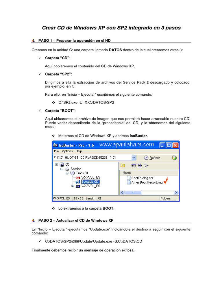 Crear CD de arranque para Windows XP | PDF | Informática