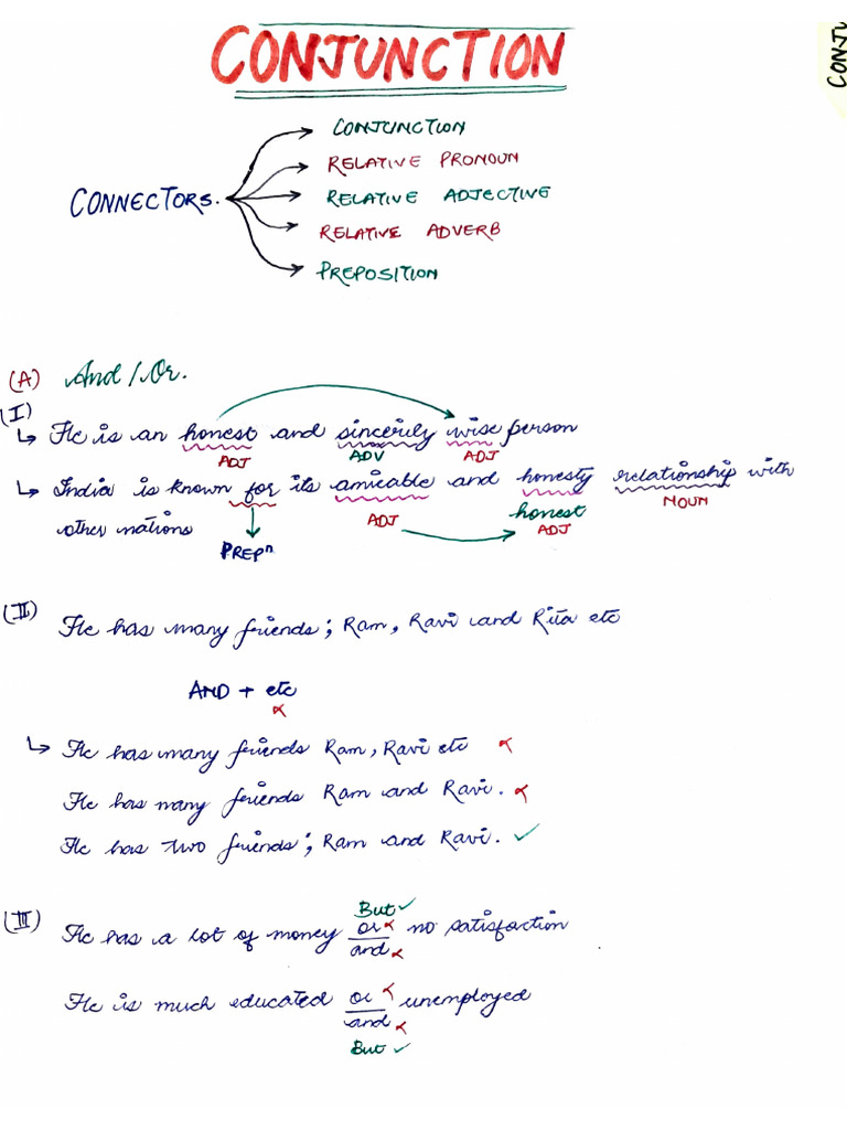ENGLISH - Conjunction & Preposition | PDF