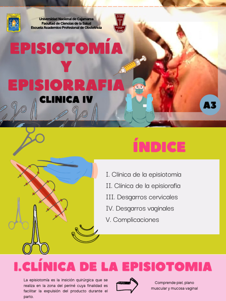 Episiotomía y Episiorrafia | PDF | Parto | Vagina