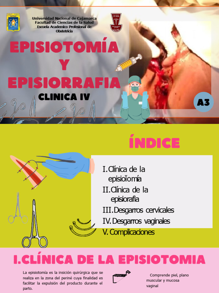 Episiotomía y Episiorrafia | PDF | Parto | Vagina