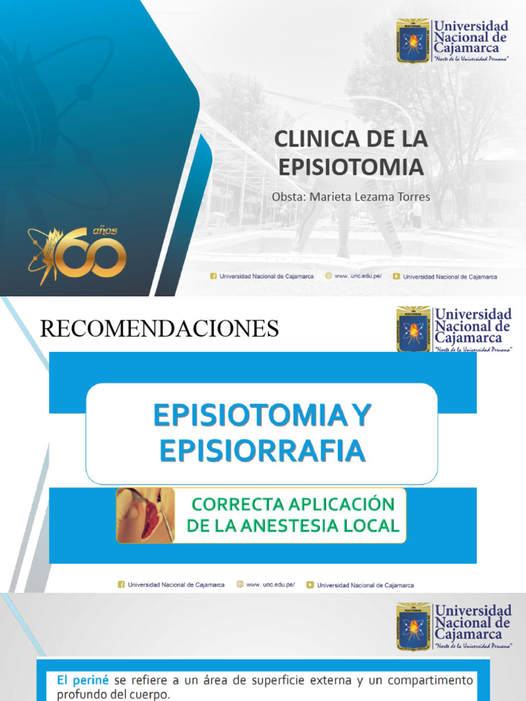 Clinica de La Episiotomia y Episiorrafia Docente | PDF