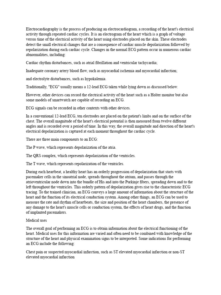 Ecg 1 | PDF | Electrocardiography | Heart