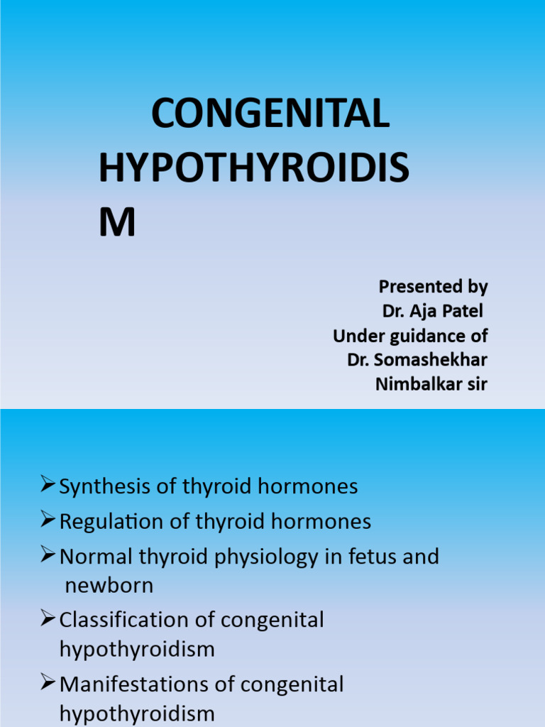 Congenital Hypothyroidism | PDF | Thyroid | Hypothyroidism