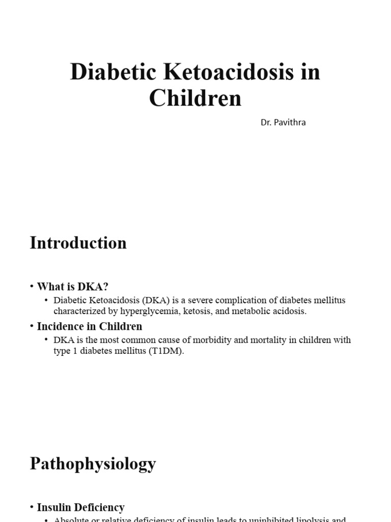 Diabetic Ketoacidosis in Children | PDF | Ketosis | Physiology