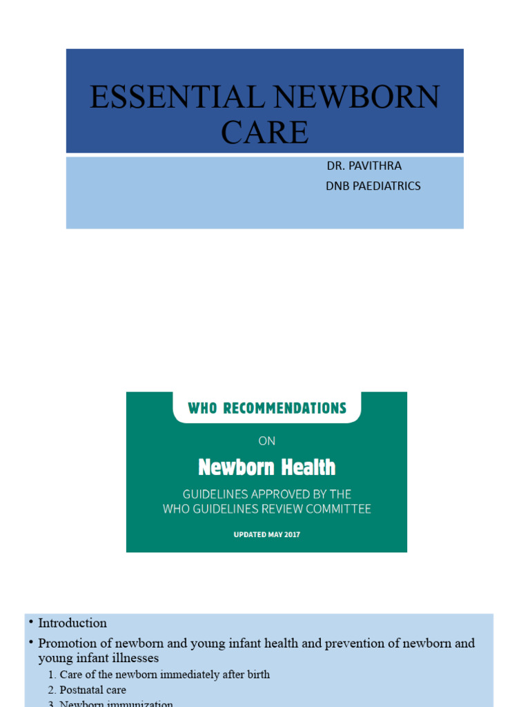 Essential NB Care | PDF | Low Birth Weight | Preterm Birth