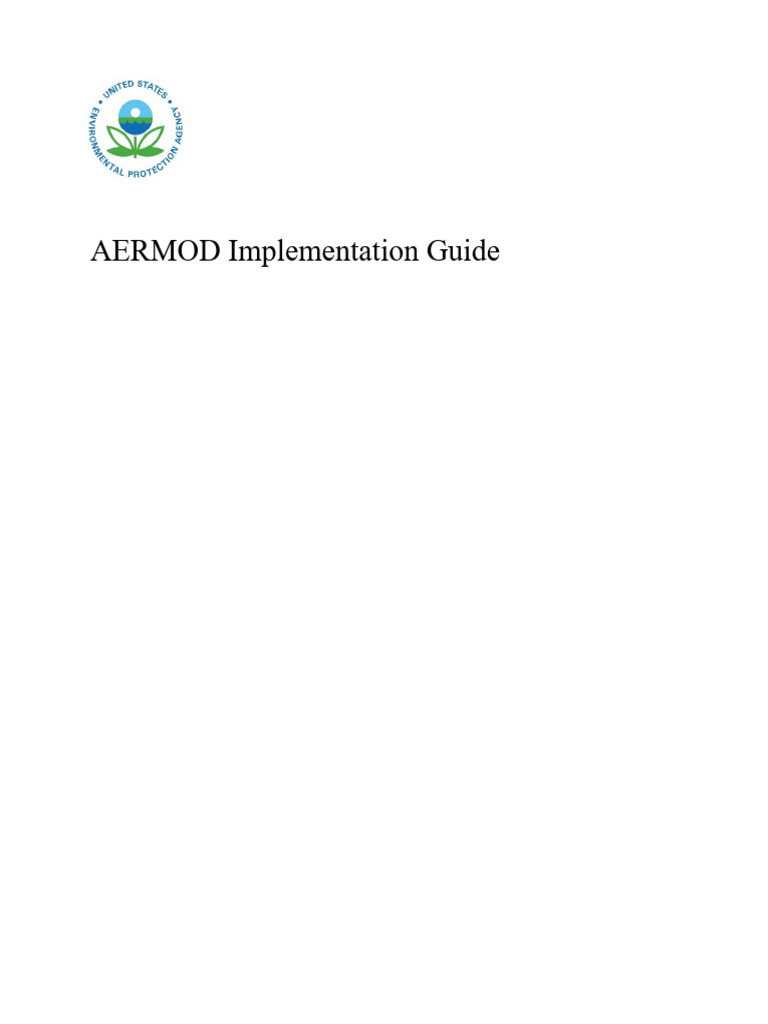 Aermod Implementation Guide | PDF | Mean | Earth Sciences