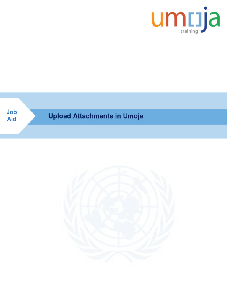 Umoja Job Aid On Uploading Attachments in Umoja | PDF | Icon (Computing) | Finder (Software)