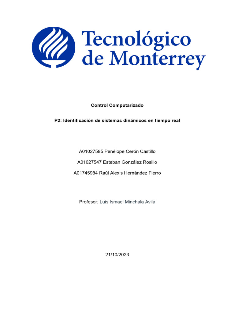P2 Motor Con RLS | PDF | Algoritmos | Función (Matemáticas)