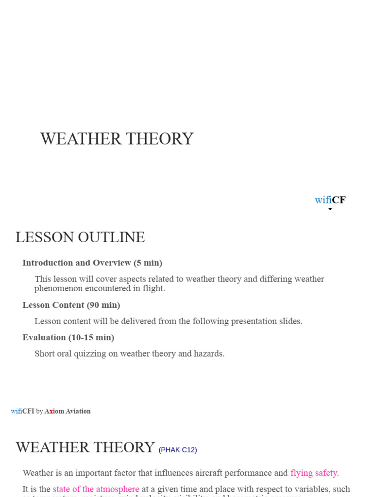 Weather Theory | PDF | Fog | Cloud