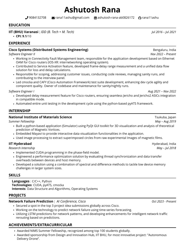 Ashutosh Rana Resume | PDF | Computer Network | Software Development Process