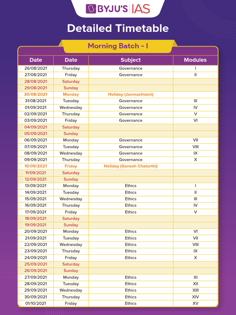 August and September 2021 Timetable | PDF | Indian Independence ...