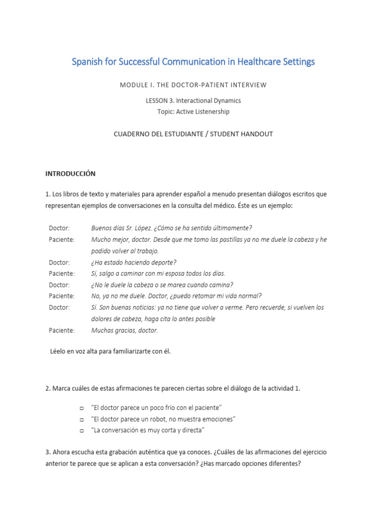 Learning Spanish 2 | PDF