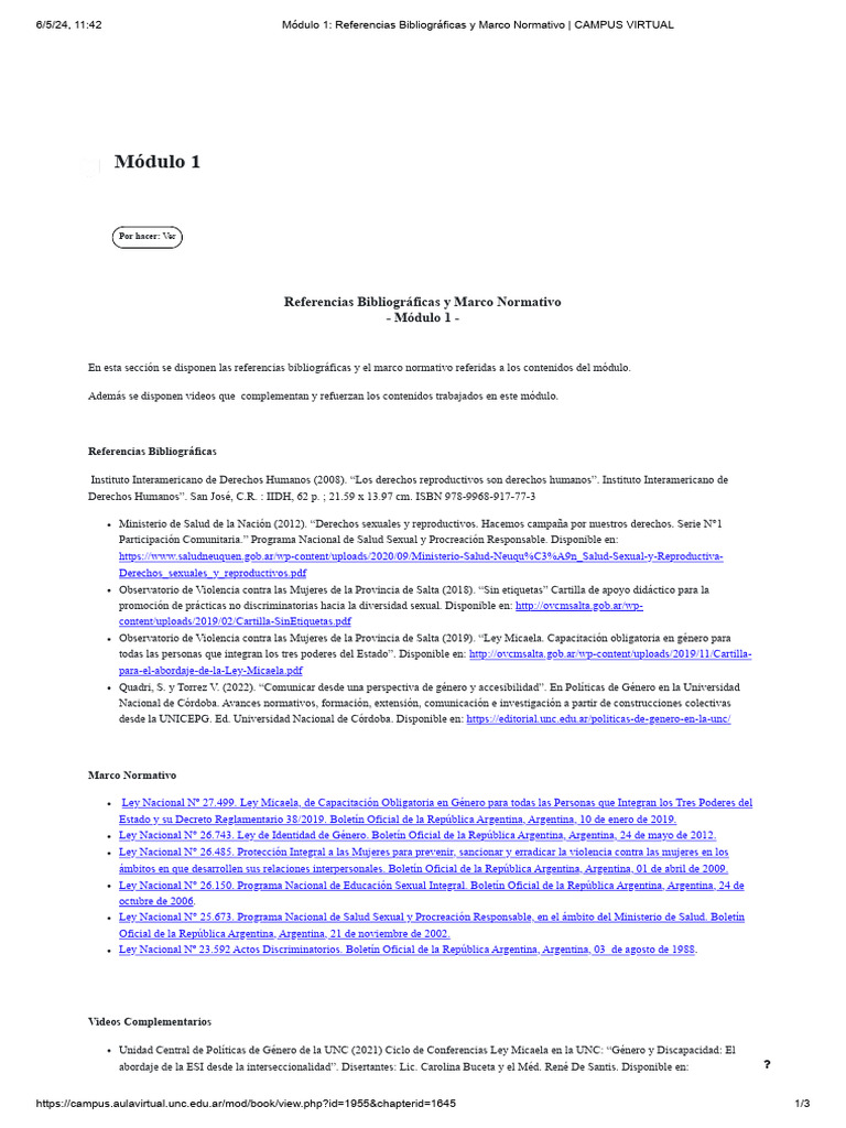Módulo 1_ Referencias Bibliográficas y Marco Normativo _ CAMPUS VIRTUAL2 | Descargar gratis PDF ...
