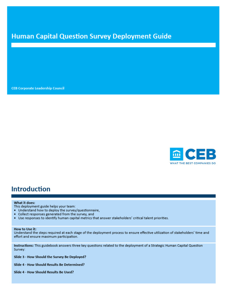 2.3 Human Capital Question Survey Deployment Guide | PDF | Human ...