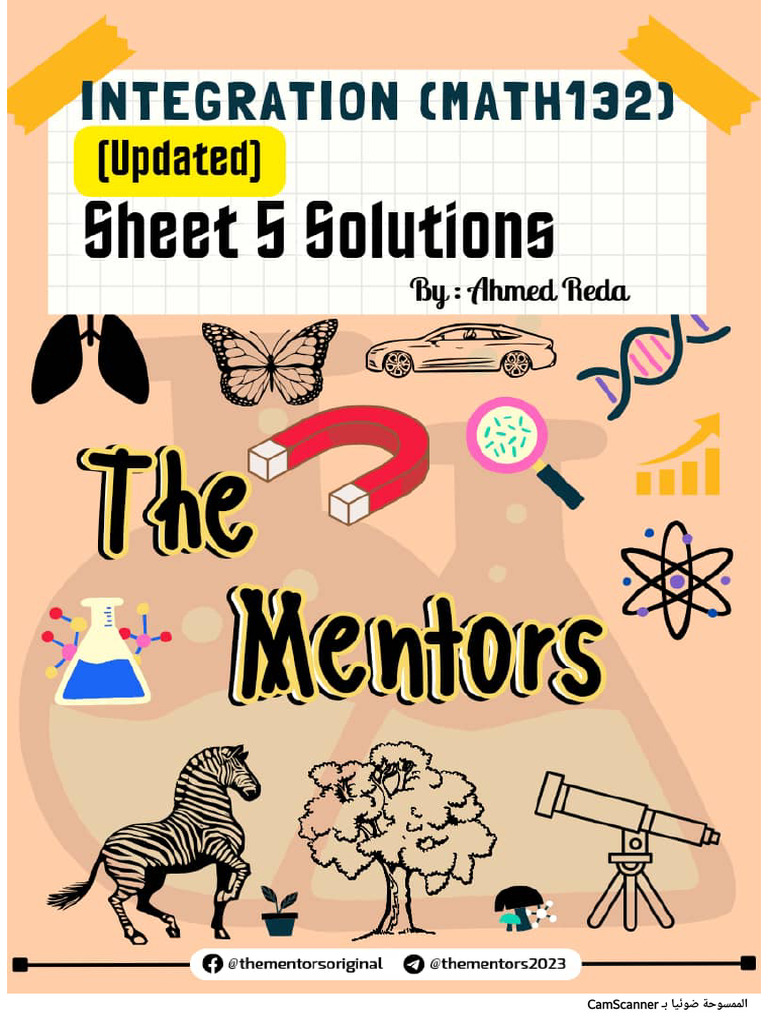 Sheet 5 Solutions (Updated) - Math132 - The Mentors | PDF