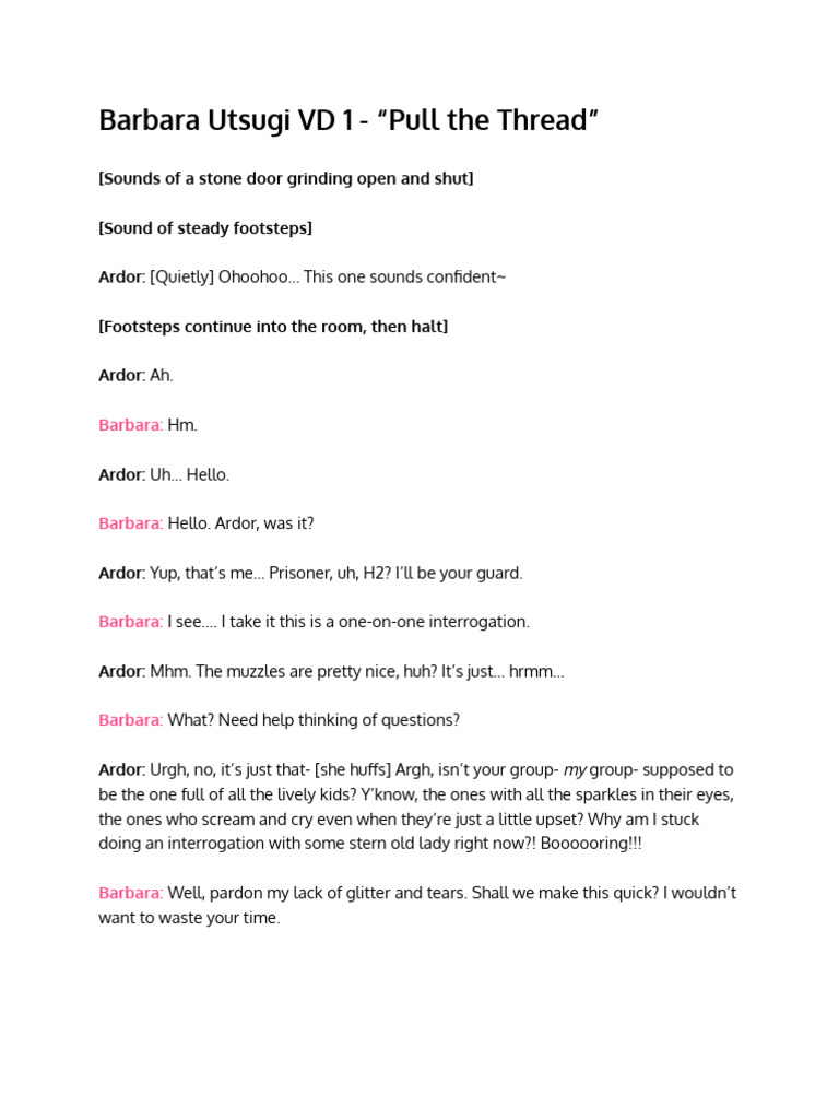 TRIGRAM H2 First Trial VD - Pull The Thread" | PDF