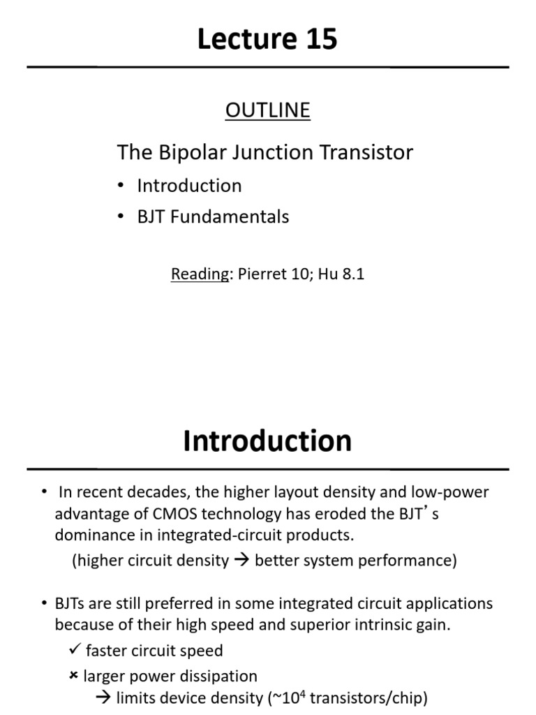 Lecture 15 | PDF | Bipolar Junction Transistor | Computer Engineering