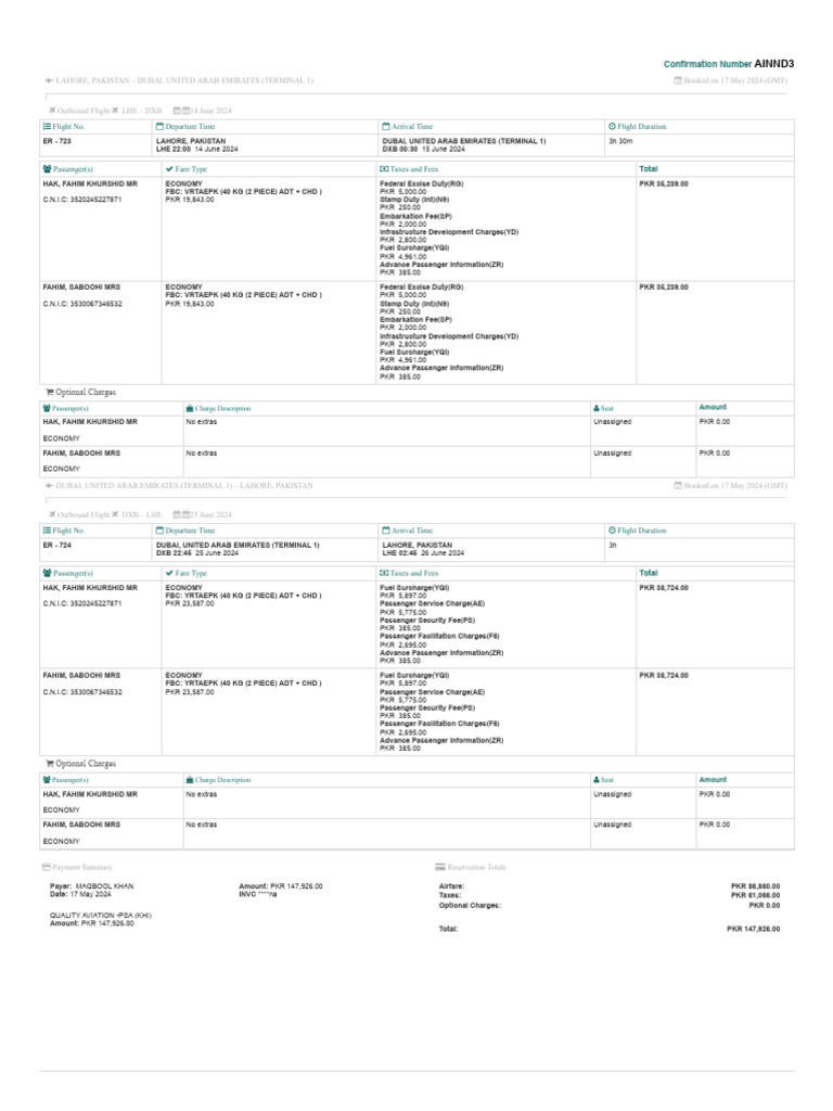 Your Serene Air Receipt - AINND3 | PDF | Fee | Government Finances