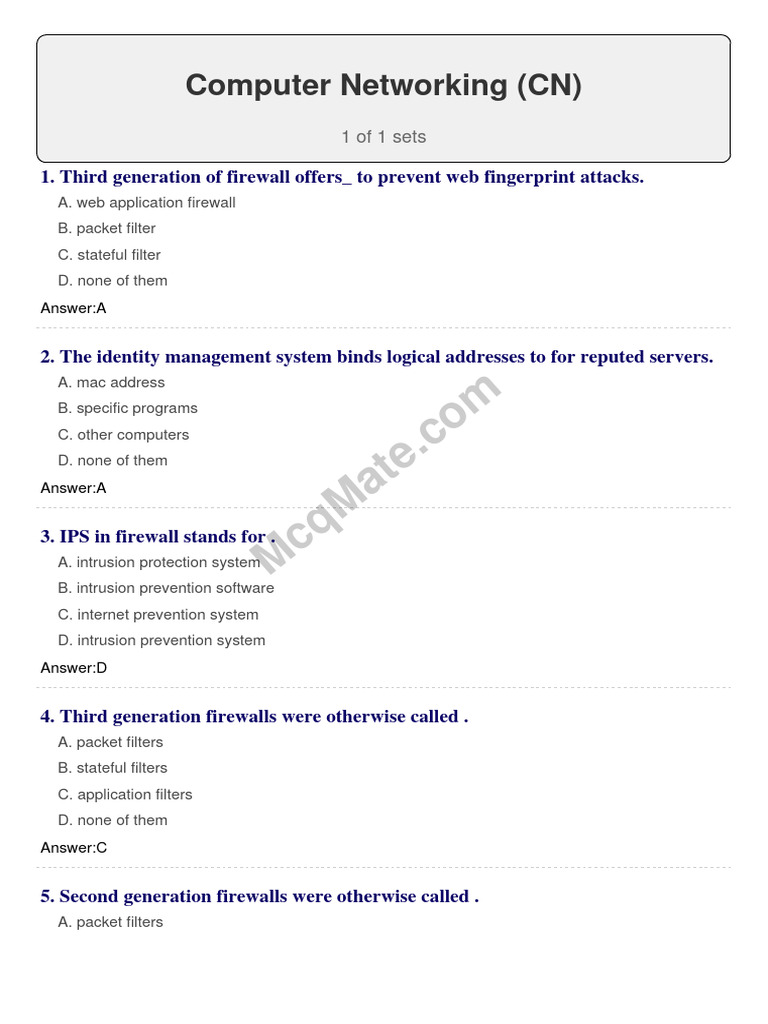 computer-networking [set 1] | Download Free PDF | Port (Computer Networking) | File Transfer ...
