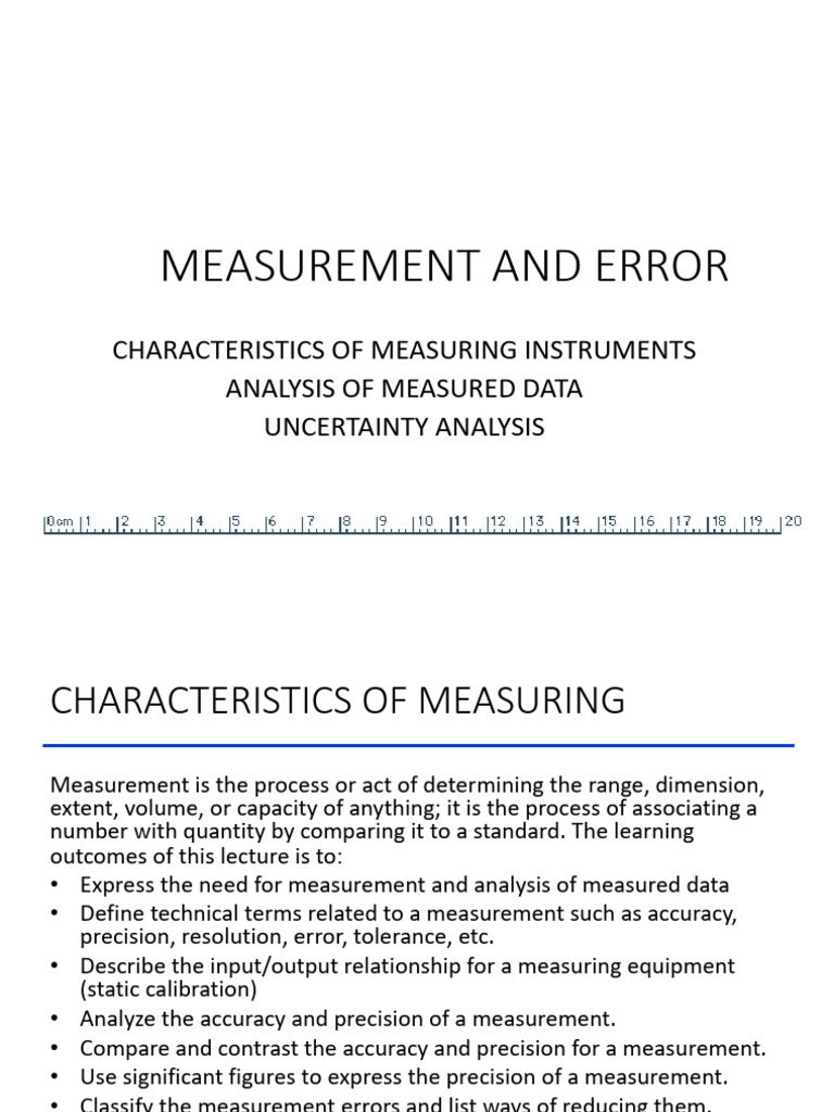 Week-7-Measurement and Error | PDF | Accuracy And Precision | Measurement