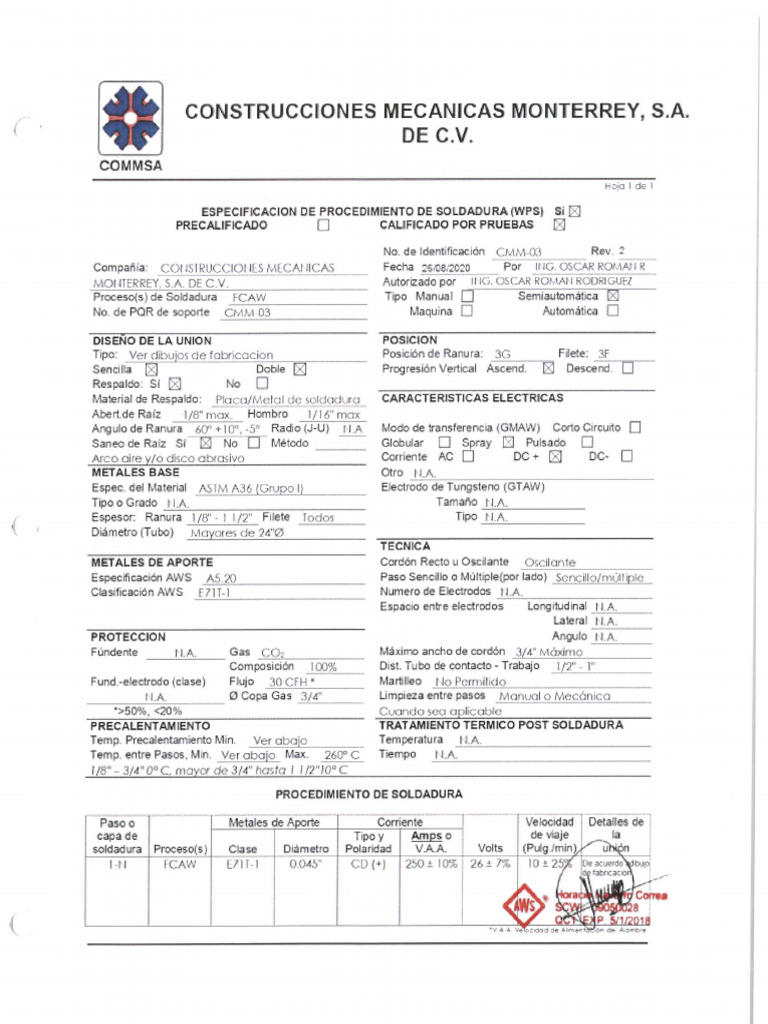 WELDING PROCEDURE SPECIFICATIONS (WPS) | PDF