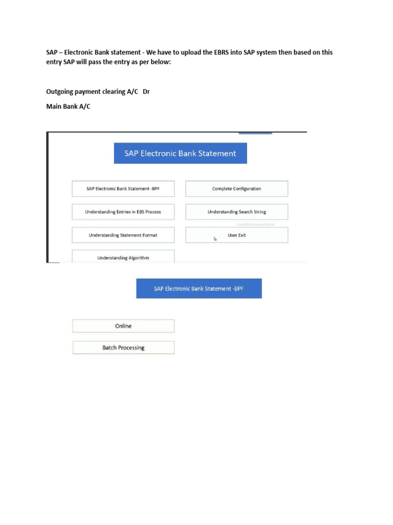 SAP - Electronic Bank Statement | PDF | Cheque | Banking
