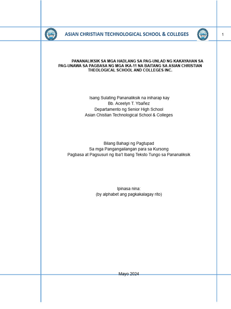 Format NG Pananaliksik Imrad | PDF