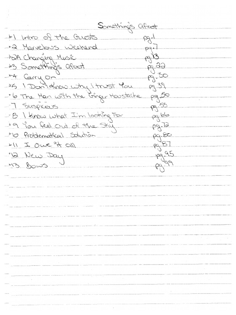 Something's Afoot PV Score | PDF