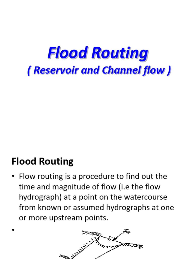Chapter 4 Flood Routing | PDF | Discharge (Hydrology) | Chemical ...