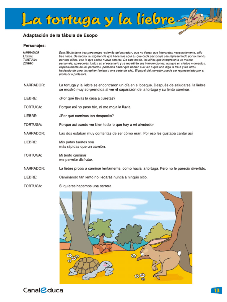La Tortuga y La Liebre | PDF