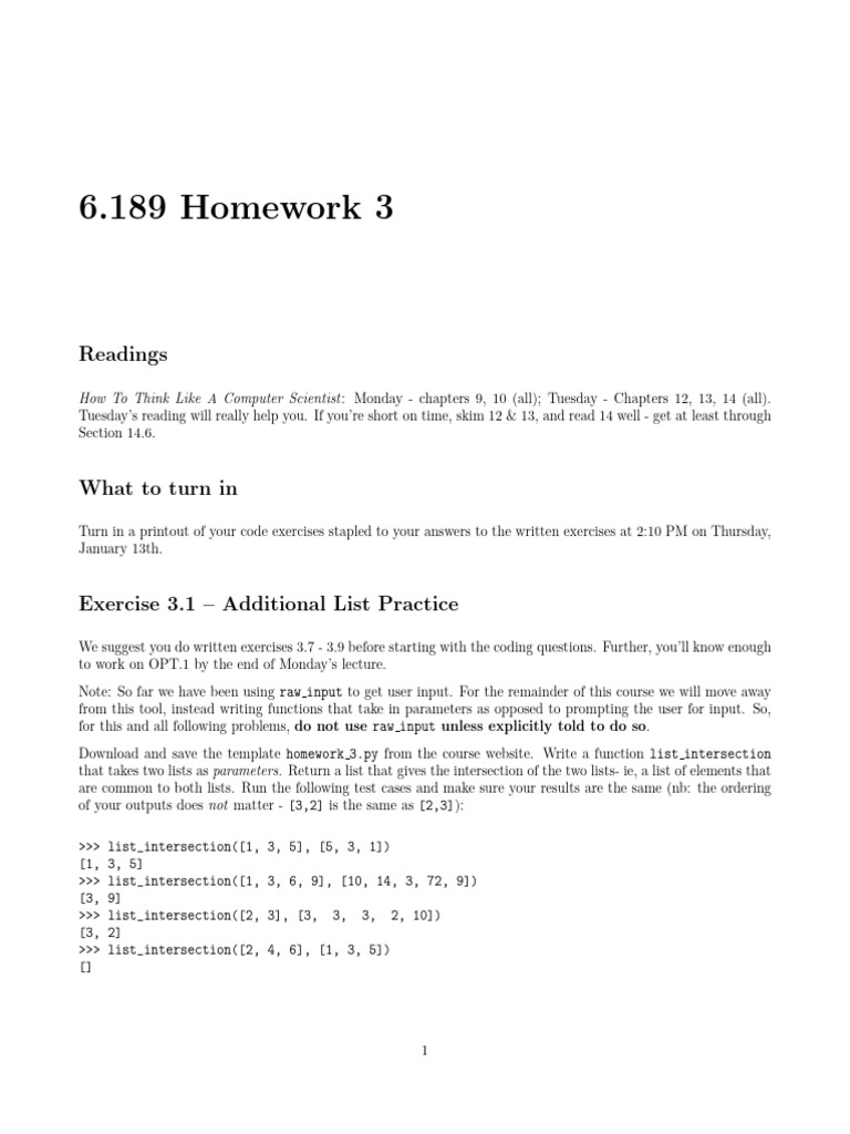 MIT6 189IAP11 hw3 | PDF | Queue (Abstract Data Type) | Algorithms And Data Structures