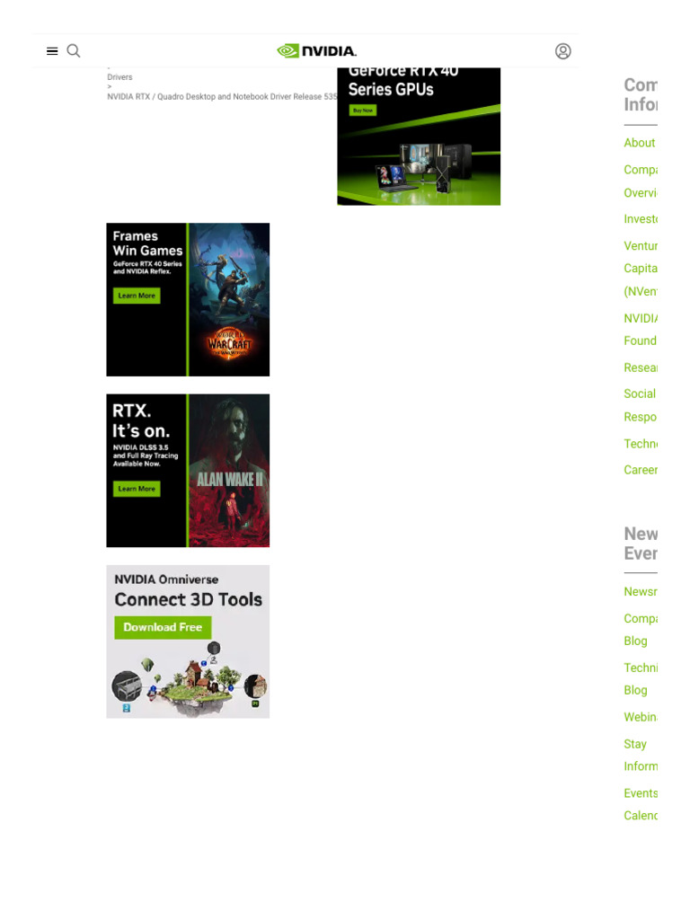 NVIDIA RTX - Quadro Desktop and Notebook Driver Release 535 - R5 | PDF ...