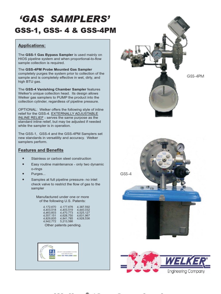 Welker Gas Sampler | PDF | Pump | Gases