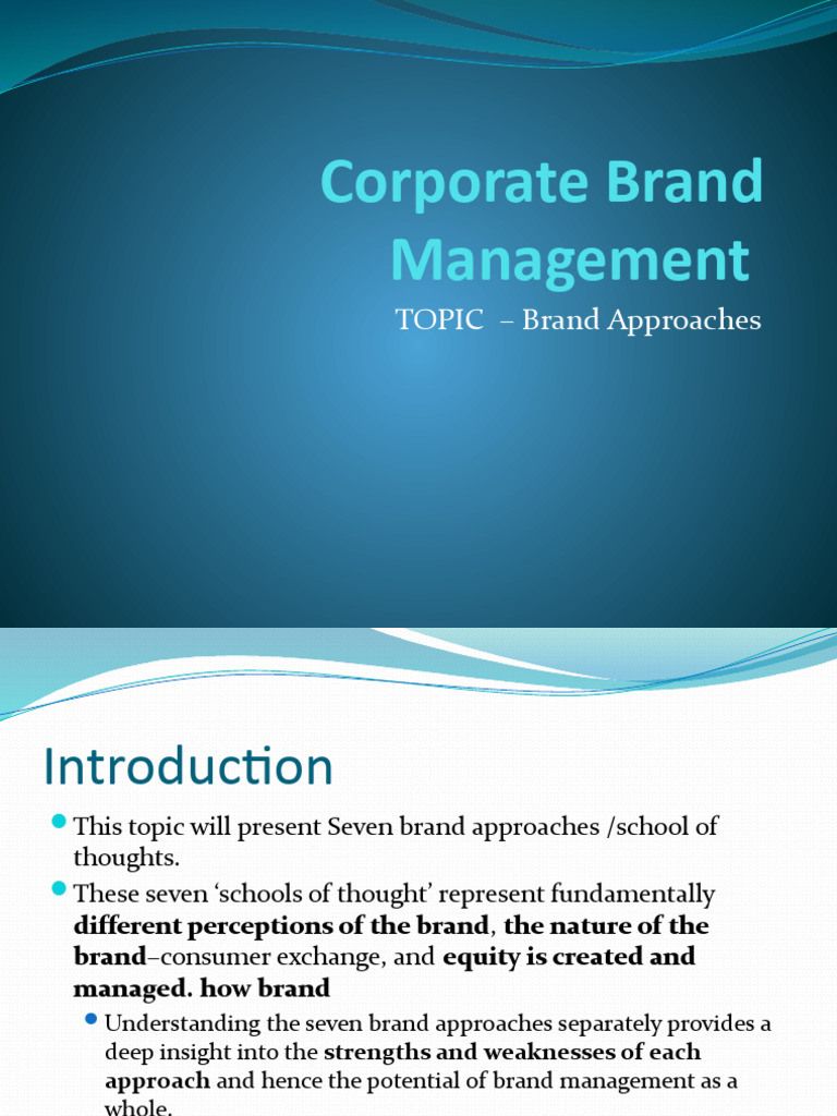 LECTURE 4 Brand Approaches | Download Free PDF | Brand | Marketing